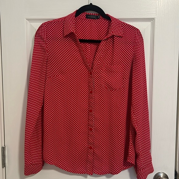 The Limited | Tops | The Limited Polka Dot Button Down | Poshmark